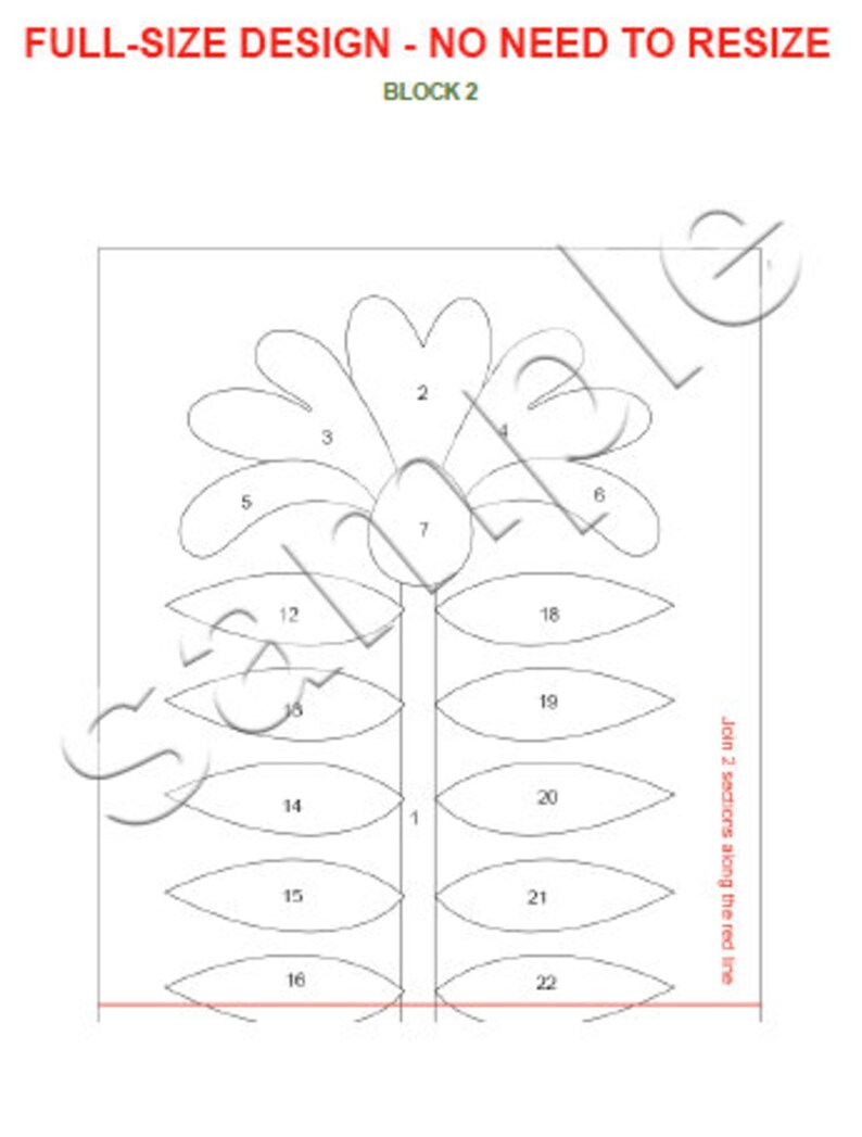 Flower Spools Applique Quilt Pattern: Sewing Theme (digital PDF Pattern ...