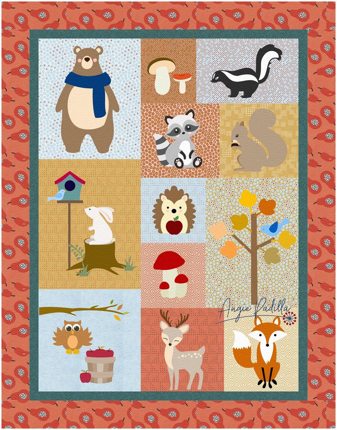 Forest Friends Applique Quilt Pattern: Whimsical Woodland Nursery ...