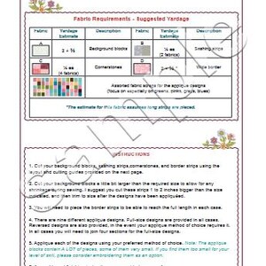 Floral Ballet Applique Quilt Pattern: Ballerina Lap Quilt (digital PDF ...