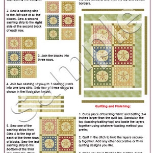 Sand Dollars | Applique Quilt Pattern | Digital PDF Pattern | Seaside ...