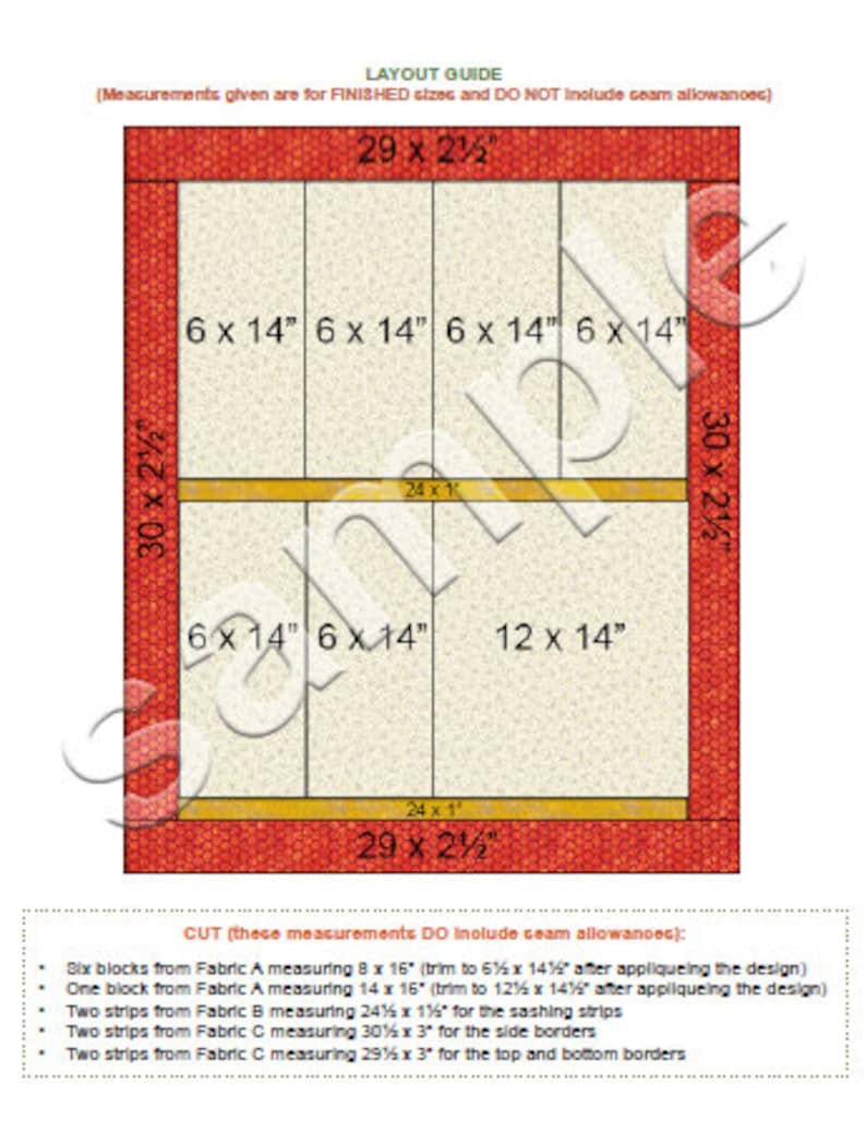 Flower Spools Applique Quilt Pattern: Sewing Theme (digital PDF Pattern ...