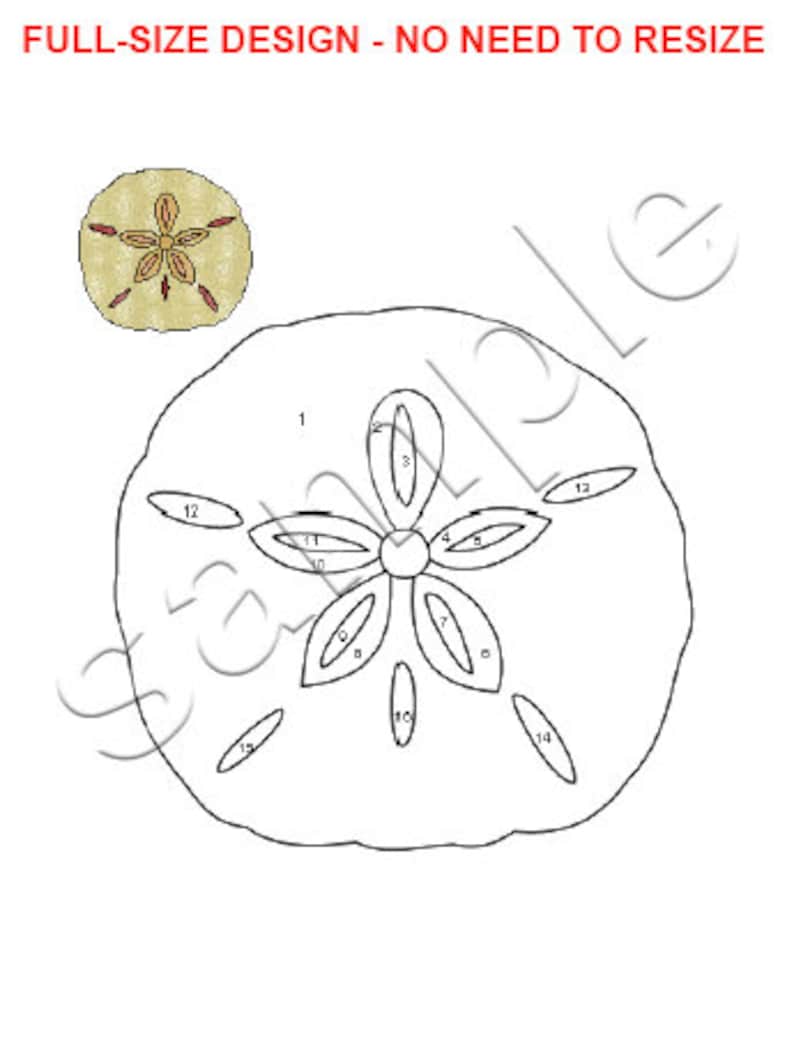 Sand Dollars Applique Quilt Pattern Digital PDF Pattern Seaside Theme ...