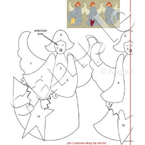 Angel Choir Applique Quilt Pattern DIGITAL PDF Quilt Pattern Christmas ...