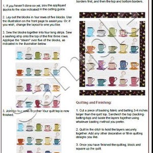 Think Coffee Quilt Pattern: Applique Mug Designs (PDF Pattern) - Etsy