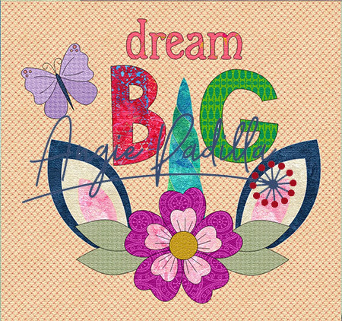 Dream Big Applique Quilt Pattern DIGITAL PDF Pattern 60 Lap Size ...