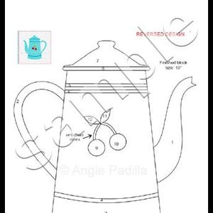 Vintage Kitchen Applique Quilt Pattern: Retro Home Decor (PDF Pattern ...