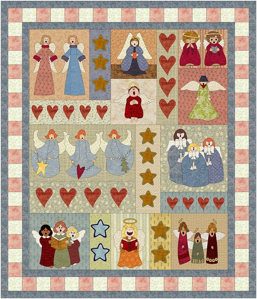 Angel Choir Applique Quilt Pattern DIGITAL PDF Quilt Pattern Christmas ...