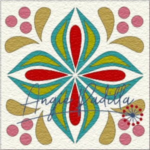 Fiesta Applique Quilt Pattern: Talavera Tile Style (digital PDF) - Etsy