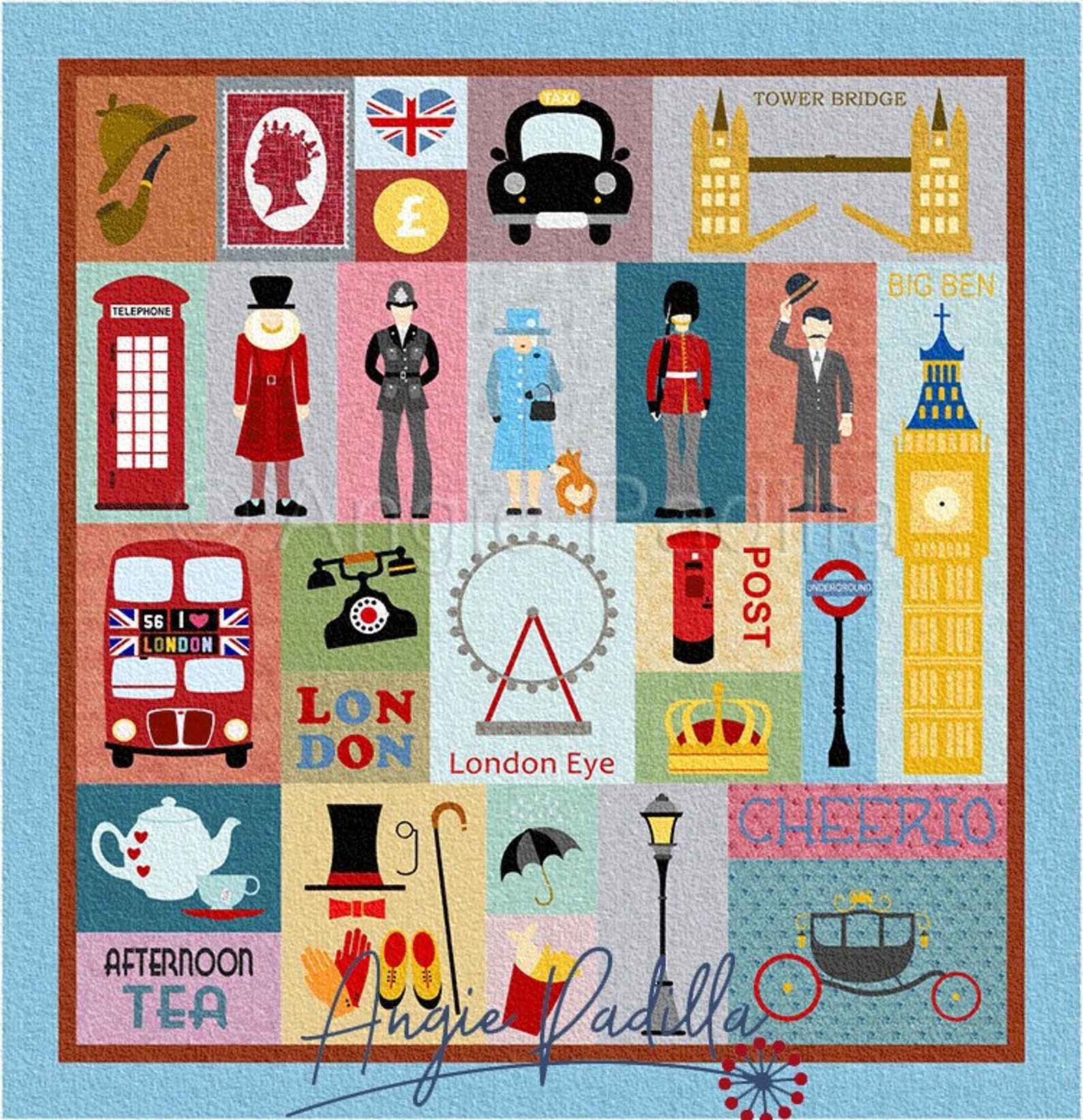 I Love London Applique Quilt Pattern Downloadable PDF Pattern travel ...