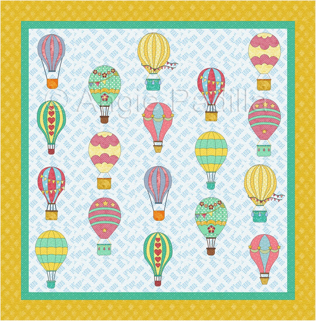 Balloon Bonanza | Applique Quilt Pattern | Digital PDF Pattern | Hot ...
