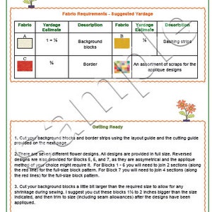 Flower Spools Applique Quilt Pattern: Sewing Theme (digital PDF Pattern ...