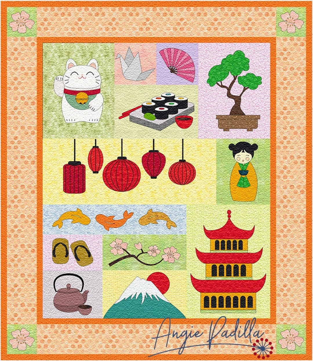Japan Applique Quilt Pattern: Travel City Design (PDF Pattern) - Etsy
