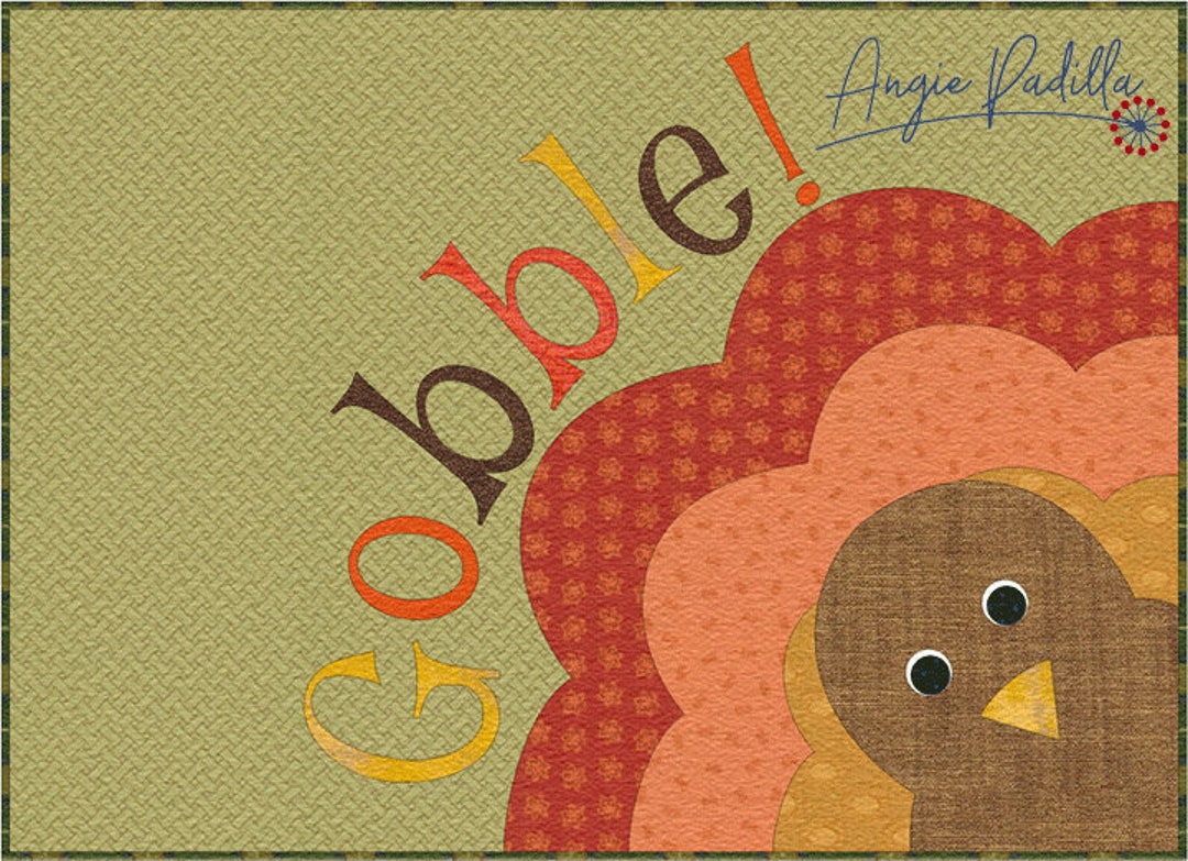 Gobble | Applique Pattern | DIGITAL PDF Quilt Pattern | Fall or ...