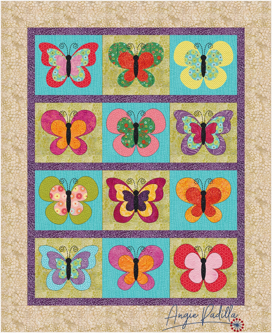Butterfly Applique Quilt Pattern: Modern Beginner Project (digital PDF ...