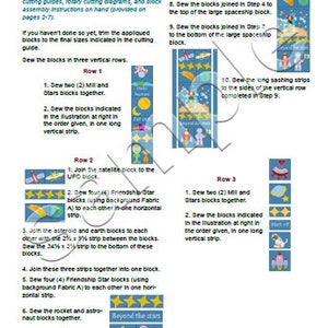 Outer Space Applique Quilt Pattern: Whimsical Children's Twin Size ...