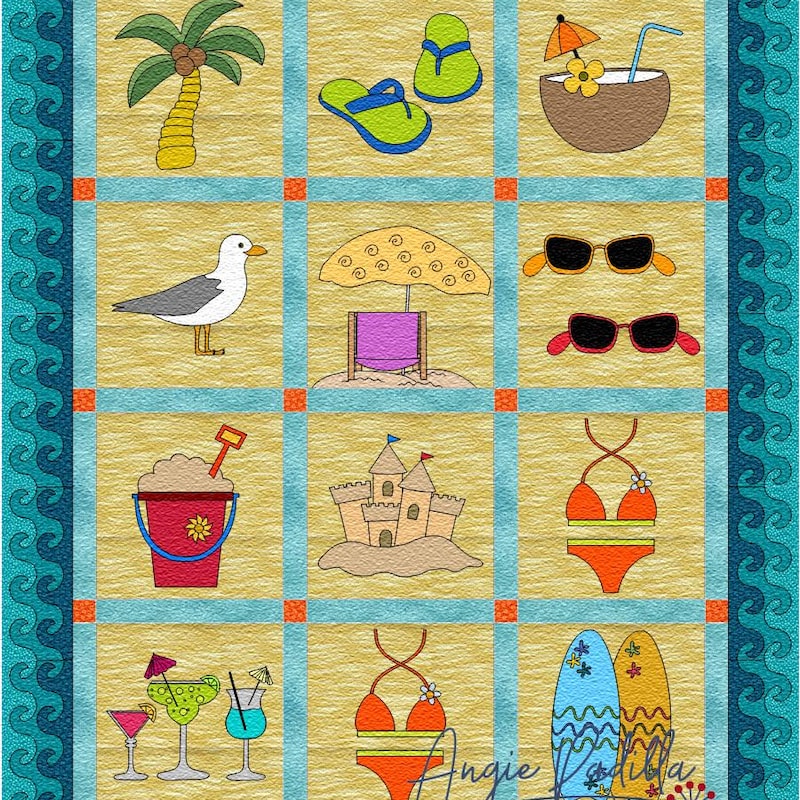 Beach Quilt Pattern - Etsy