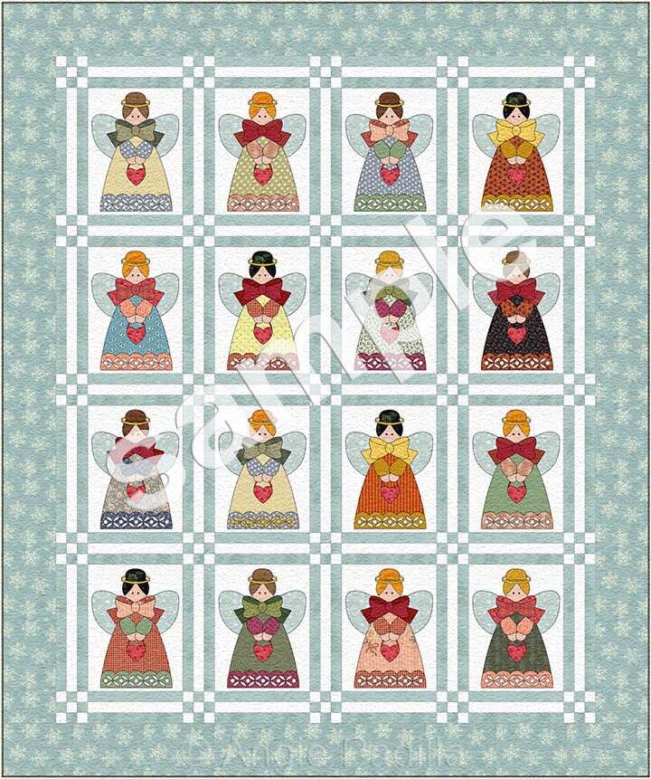 You're an Angel Applique Lap Quilt DIGITAL PDF Quilt Pattern Christmas ...