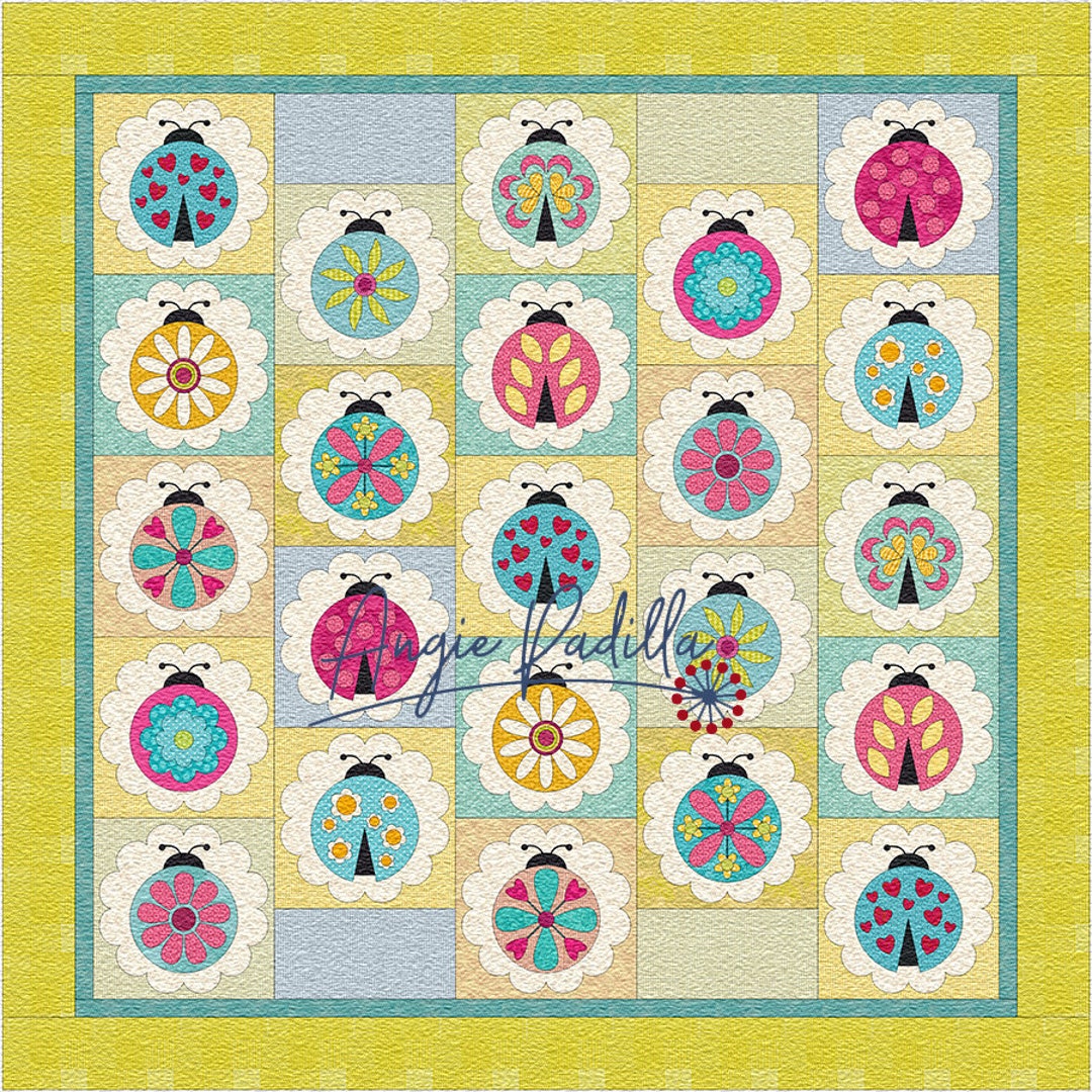 Ladybug Parade | Applique Quilt Pattern | Digital PDF Pattern ...