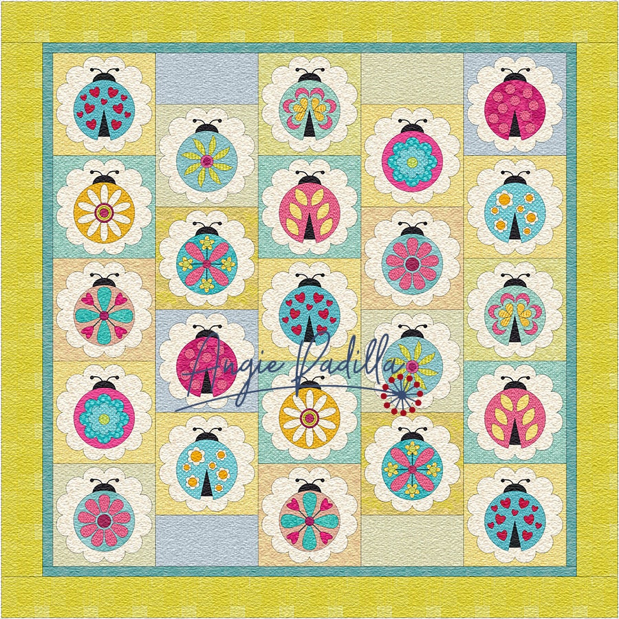 Ladybug Parade | Applique Quilt Pattern | Digital PDF Pattern ...