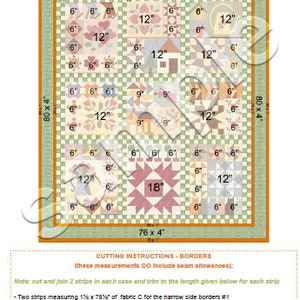Country Charm Quilt Pattern: Applique & Paper Piecing (PDF Pattern) - Etsy