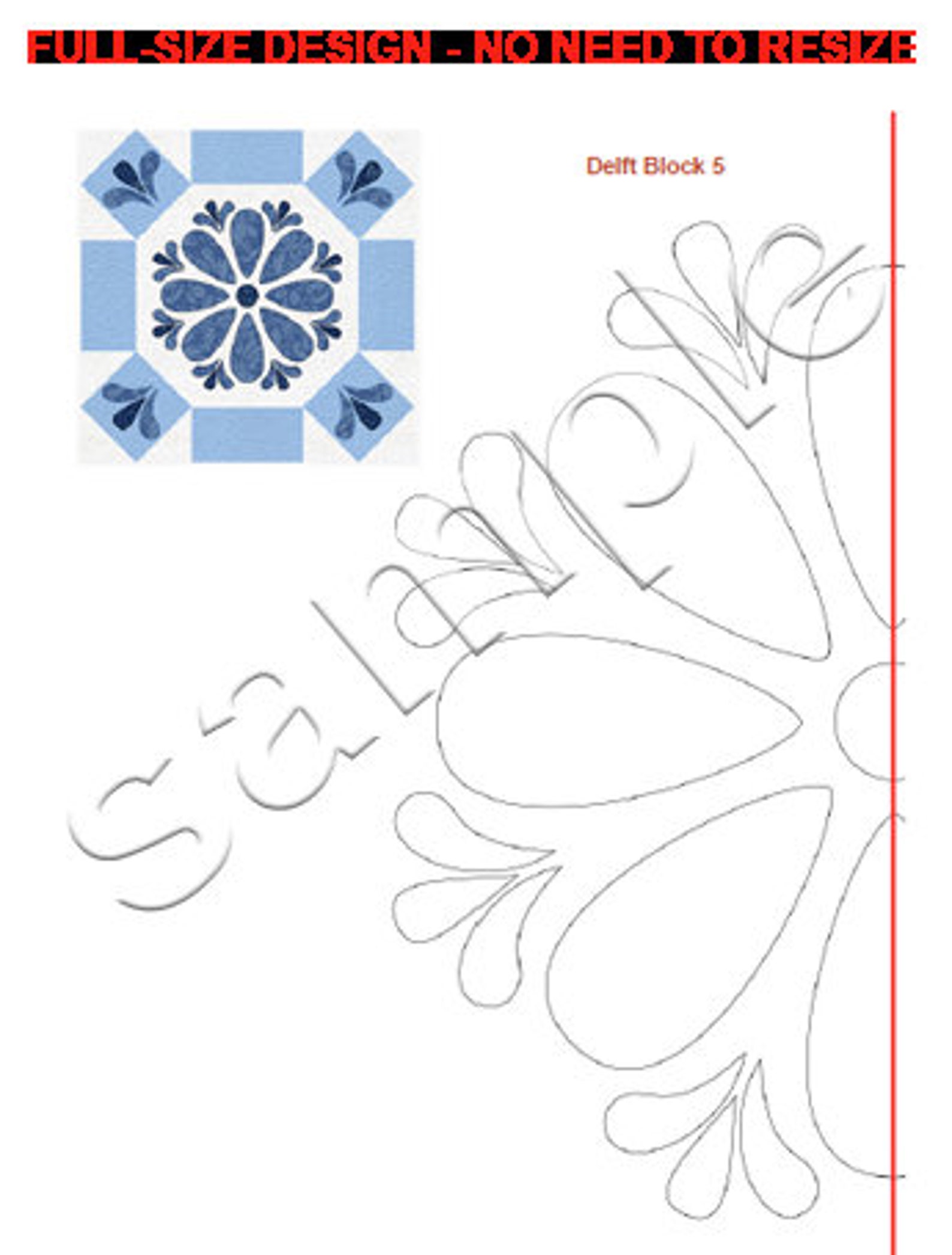 Delft Blue Applique Quilt Pattern: Bed Size (PDF Pattern) - Etsy