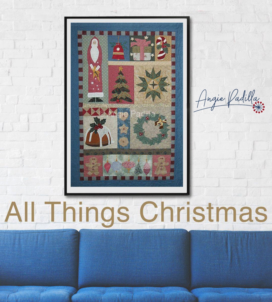 All Things Christmas | Applique Quilt | Folk Art Sampler | DIGITAL PDF ...