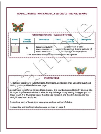 Butterfly Dance Applique Quilt Pattern Digital PDF Pattern Butterflies ...