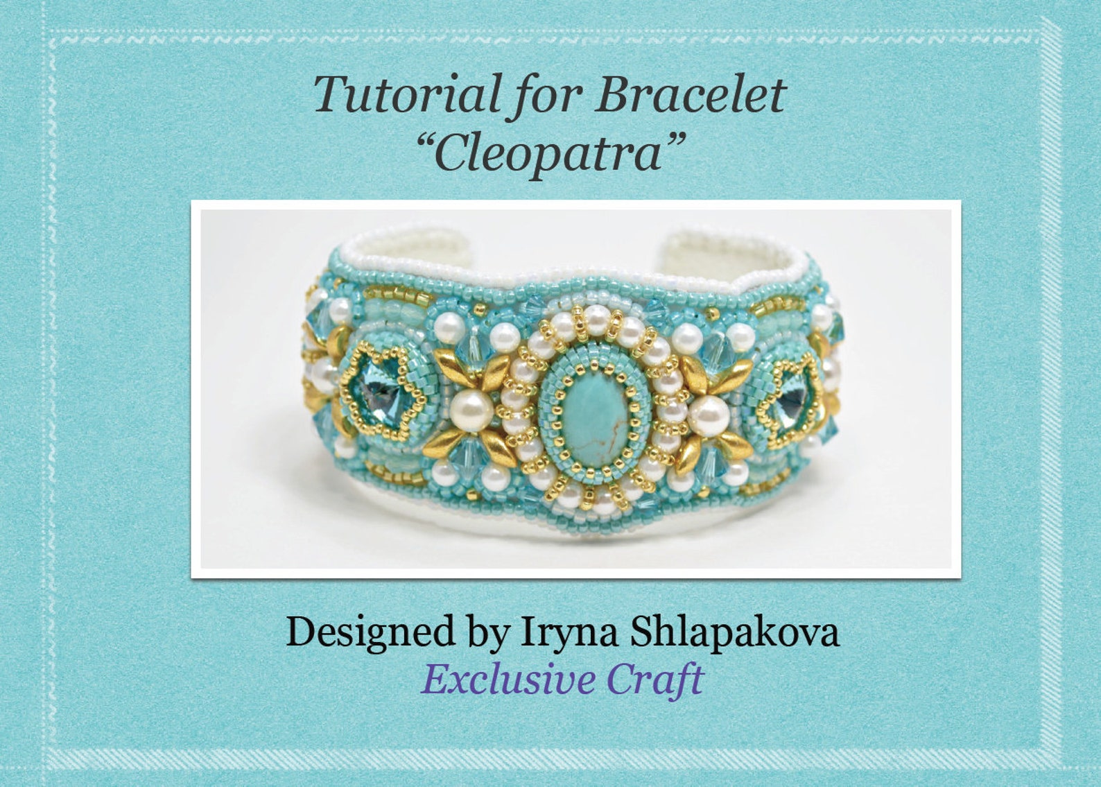 Tutorial Bead Embroidered Cuff Bracelet, Beginners Beading Tutorial ...