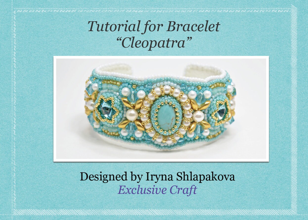 Tutorial Bead Embroidered Cuff Bracelet, Beginners Beading Tutorial ...