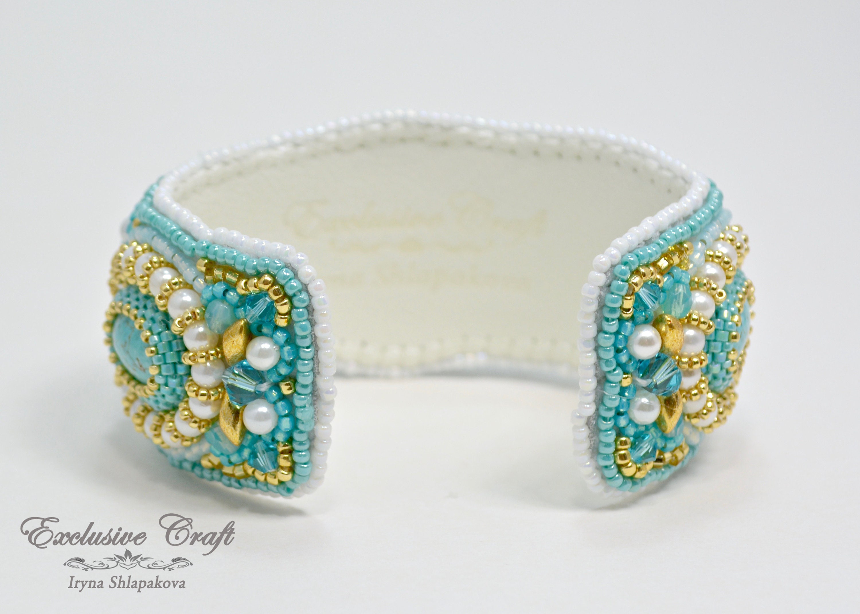 Tutorial Bead Embroidered Cuff Bracelet, Beginners Beading Tutorial ...