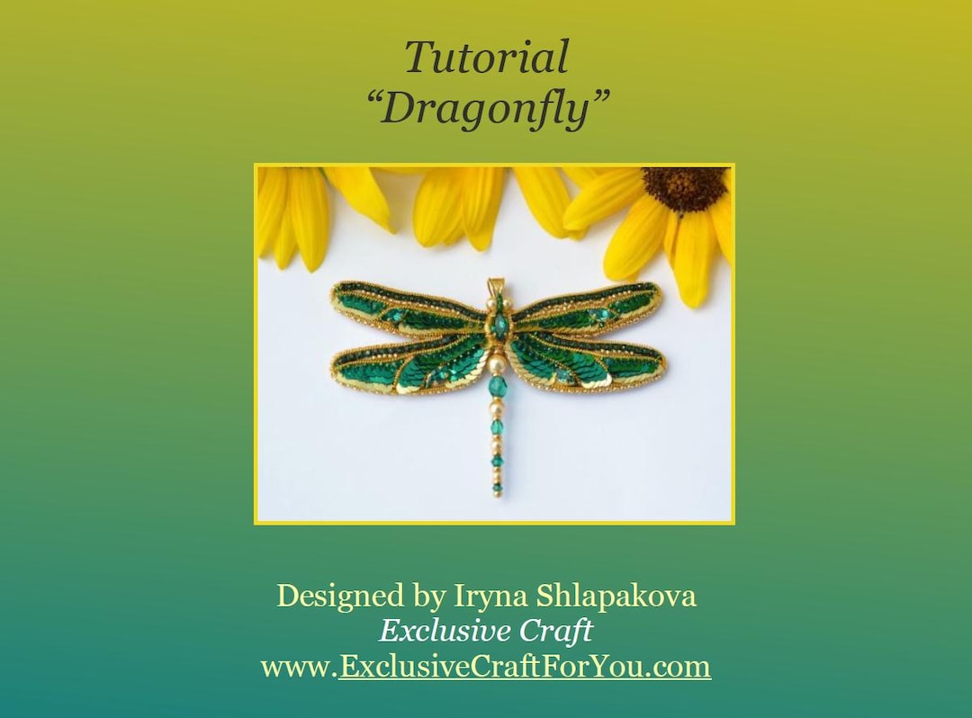 Beading PDF Tutorial Dragonfly Pendant, Easy to Follow Beading Pattern ...
