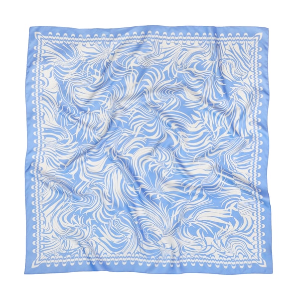 Blue Silk Scarf - Etsy