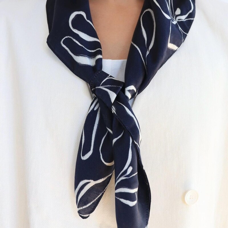 Navy Blue Scarf - Etsy