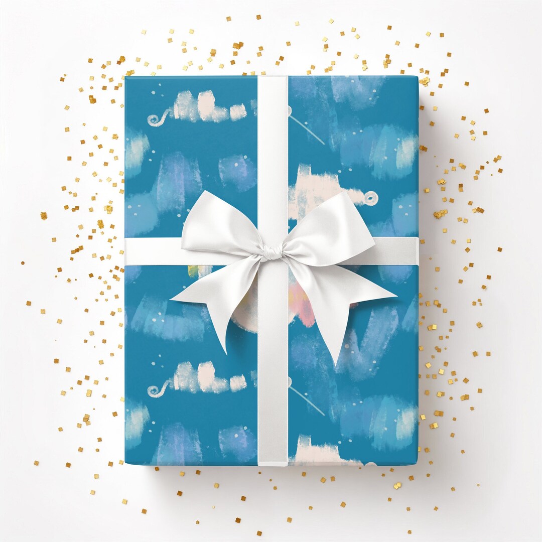 Dreamy Wrapping Paper Cloudscape Pattern Nightsky Giftwrap Sky Clouds ...