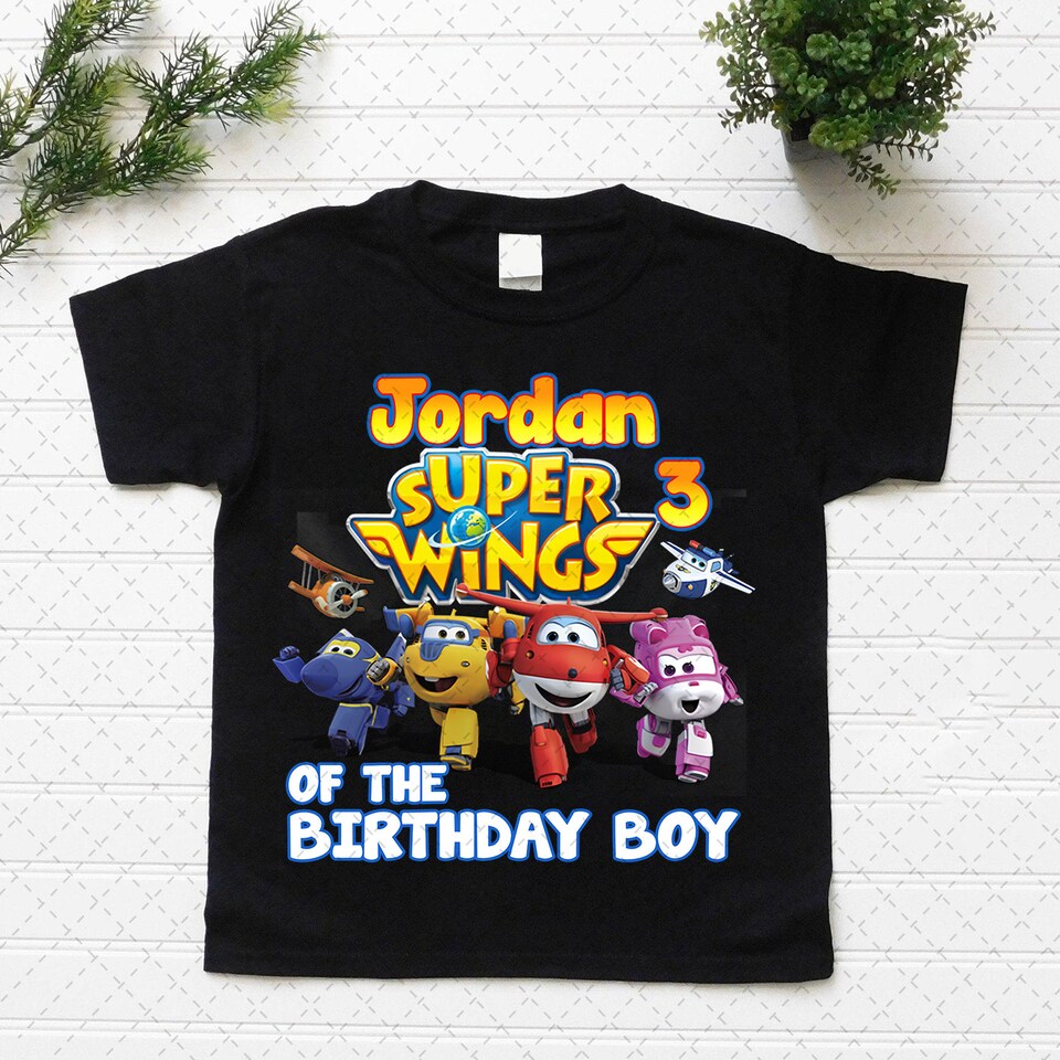 Personalized Super Wings Birthday Party Shirt, Custom Birthday Shirt ...