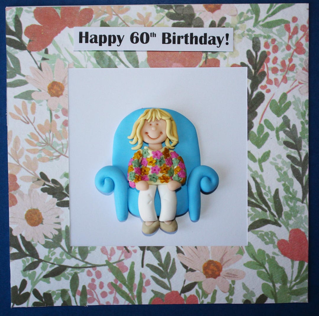 Handmade by Magda, Personalised Polymer Clay Figurine Card, Any ...