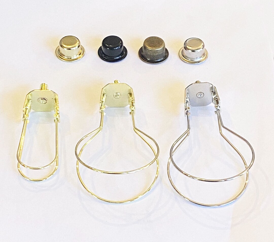 Lamp Shade Adapter (clips Onto Bulbs) No Harp Needed, Round or Torpedo ...
