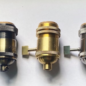 Vintage Style Industrial Paddle Turn Switch UNO Lamp Holder Solid Brass ...