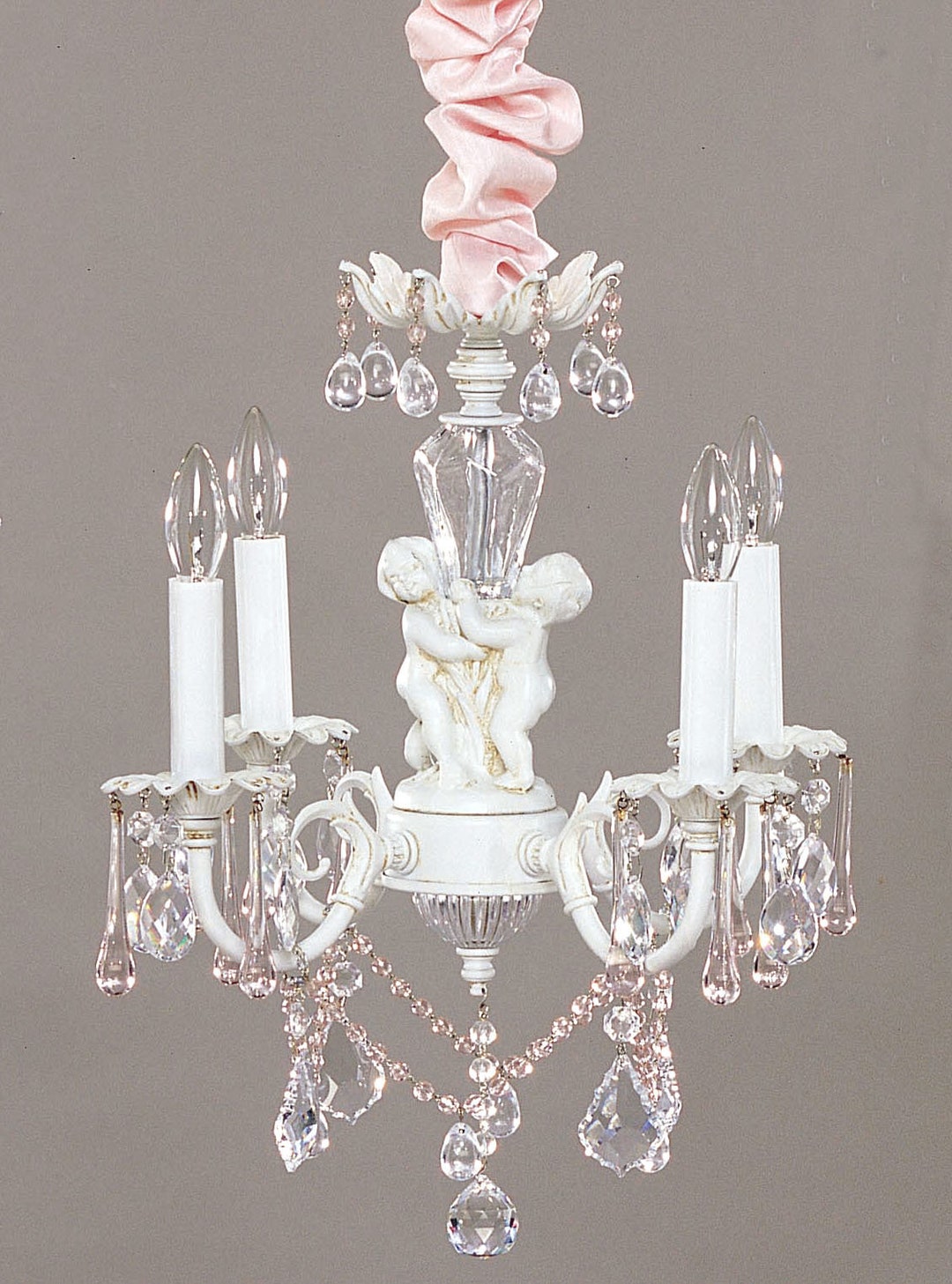 Gorgeous Mini Cherub Chandelier Made to Order, Custom Colors Available ...