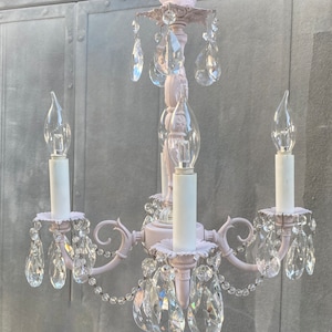 Custom Shabby Chic Mini Chandelier "alexandria Rose" in 4 Sizes and ...
