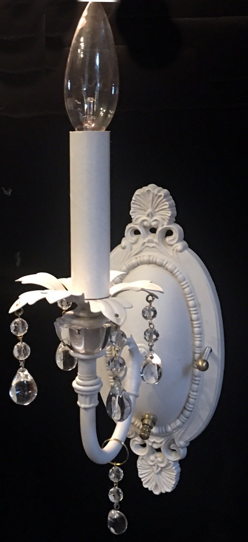 Cottage style Electric Wall Light Sconce Shabby Chic Antique | Etsy