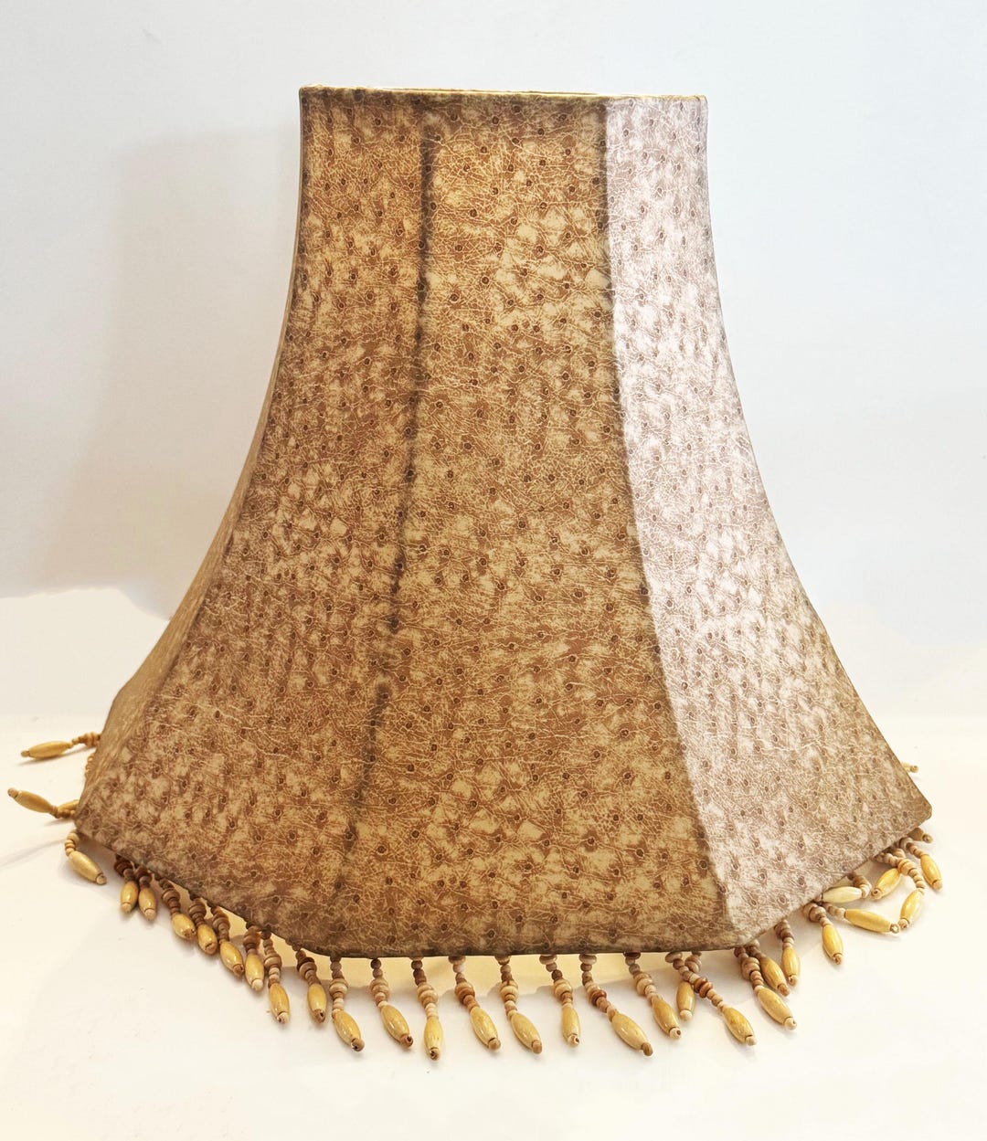 Handmade 8 Sided Table Lamp Shade Soft Back -tan Faux Snake Skin Print ...