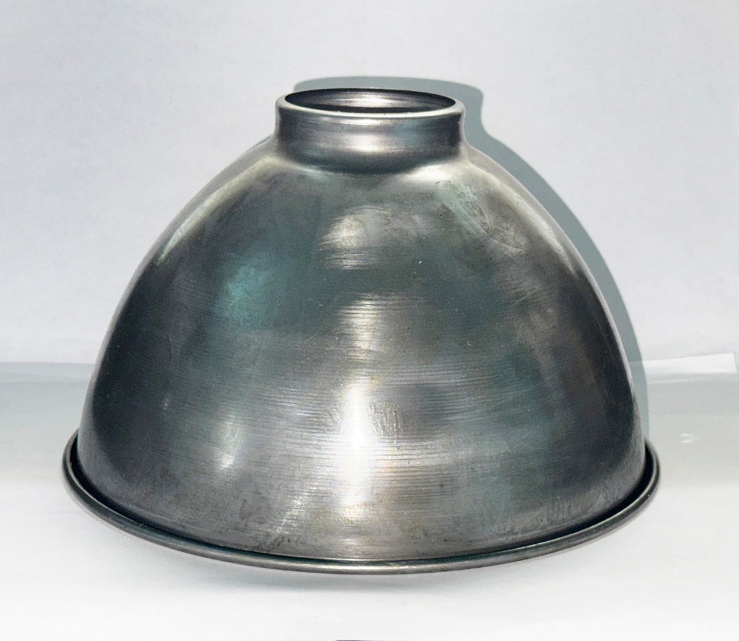 Industrial Style Hand Spun Unfinished Steel Dome Shade 7" Diameter, 4-1 ...