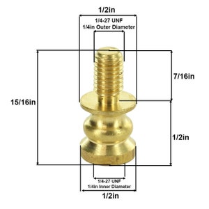Lamp Shade Risers -solid Unfinished Brass Risers Fit on Lampshade Harps ...