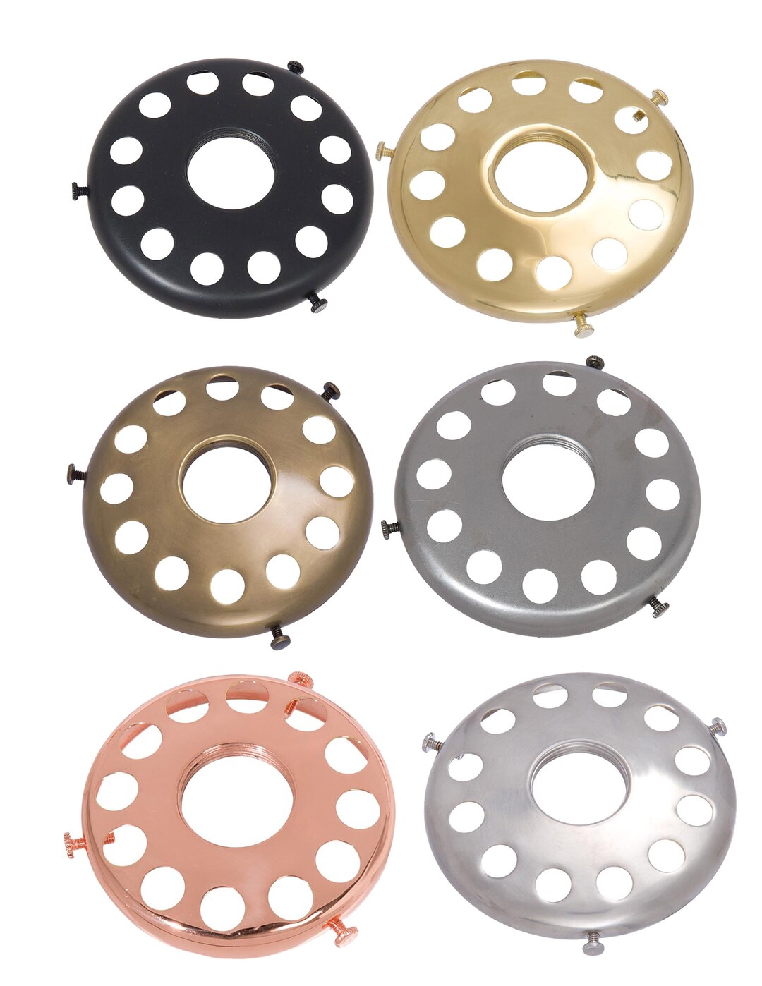 New DIY -3-1/4" Shade Holder ~ Solid Brass Decorative UNO 3-1/4" Fitter ...