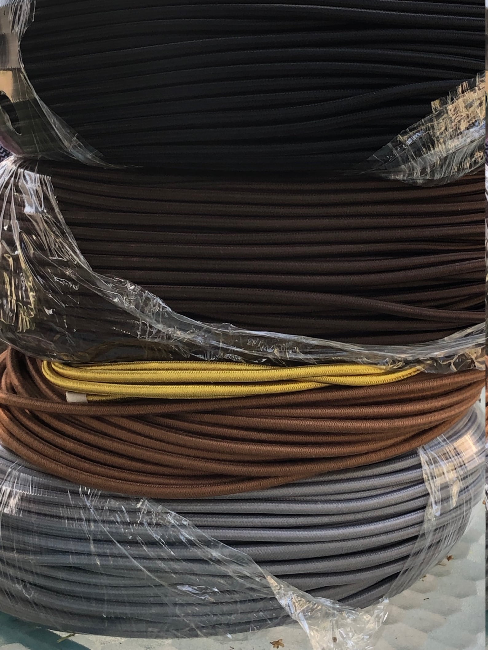 Black Cotton Cloth Covered Electrical Wire Braided Fabric | Etsy