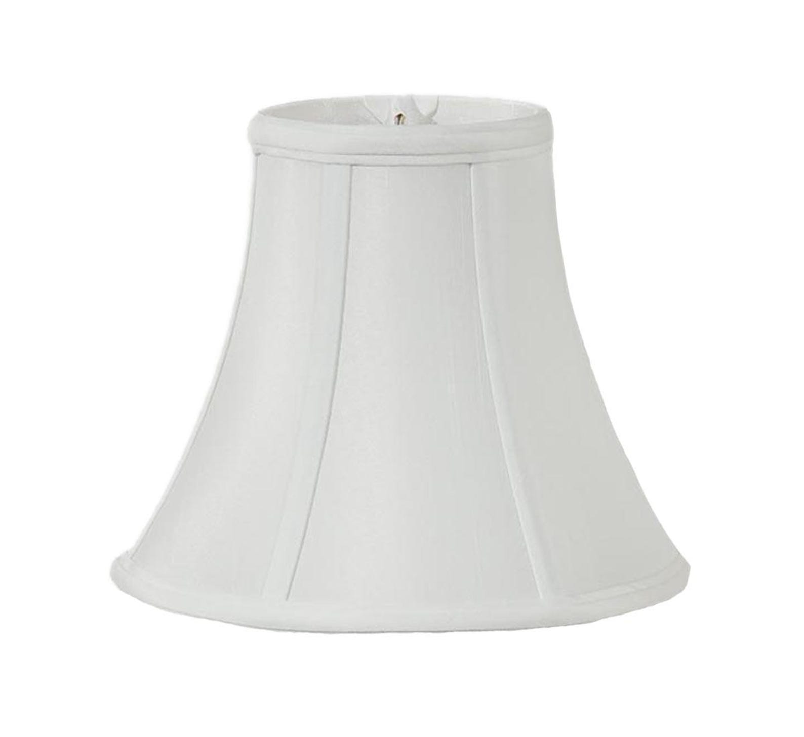 Off White Table Lamp Shade Bell Soft Back Shades Fully Lined, 6.5" X 12 ...