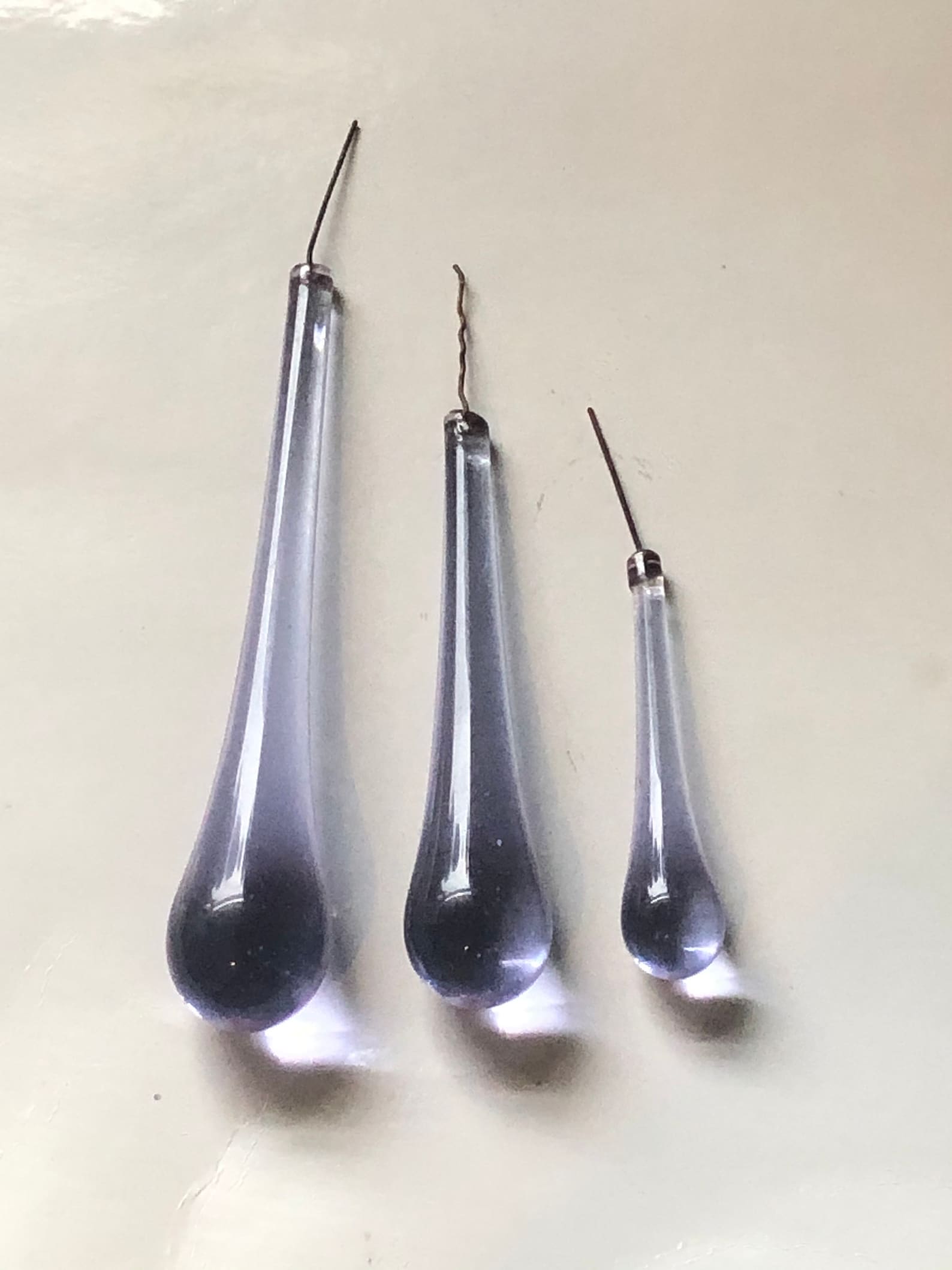 Vintage Genuine Murano Tear Drop Lavender Alexandrite Hand | Etsy