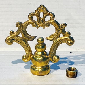 Solid Unfinished Cast Brass Fancy Loop Finial 2-3/8" Tall X 2-1/4" Wide ...