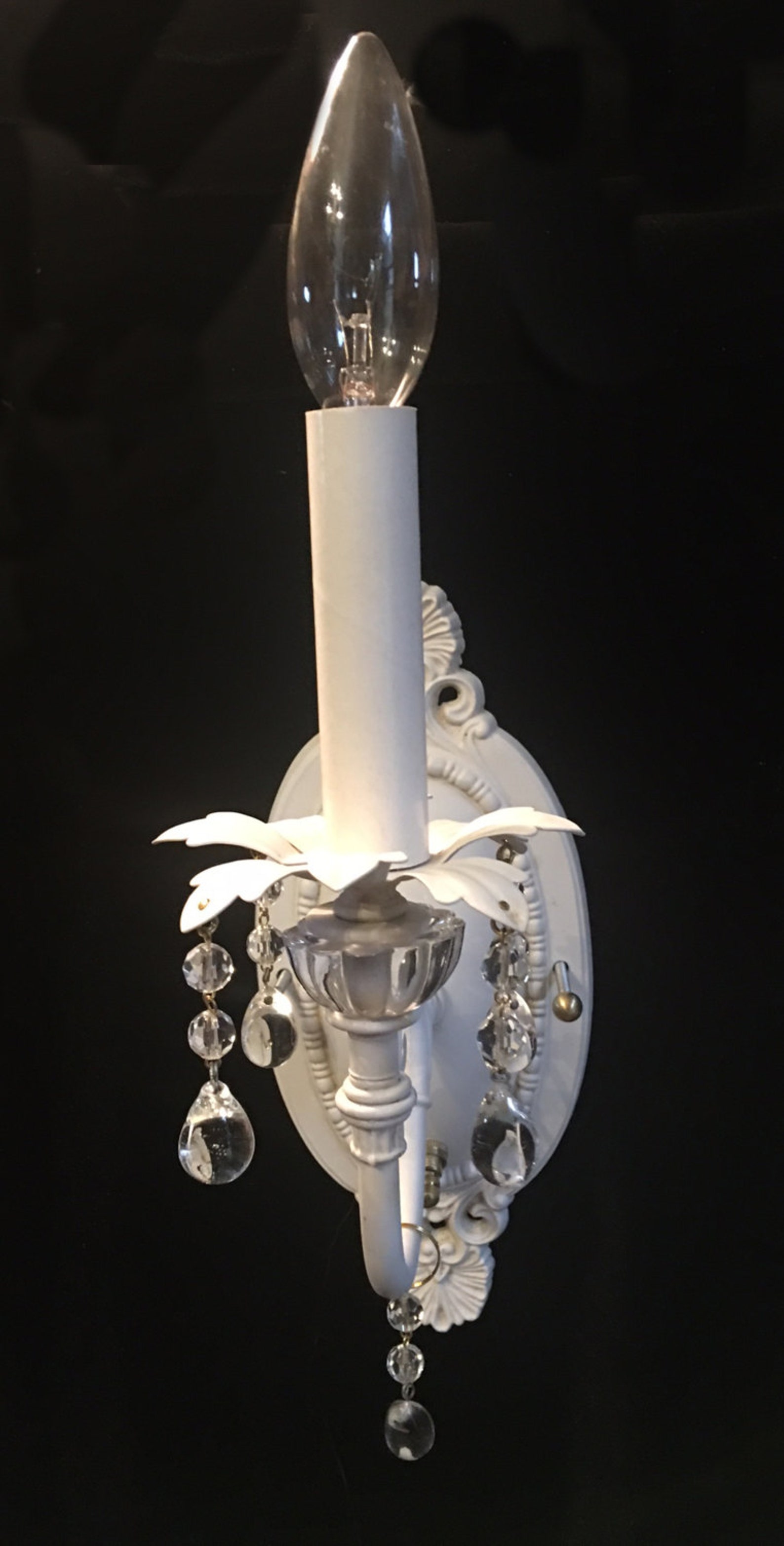 Cottage style Electric Wall Light Sconce Shabby Chic Antique | Etsy